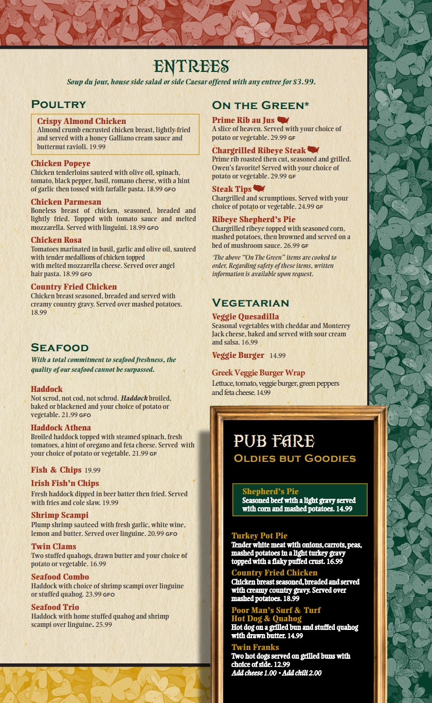 Owen O'Leary's Restaurant & Brew Pub - Great Food and Delicious In ...